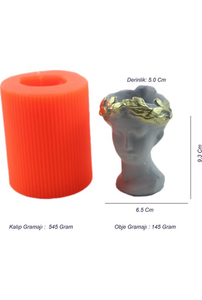 Hobizubi Beton Saksı Silikon Kalıp 169