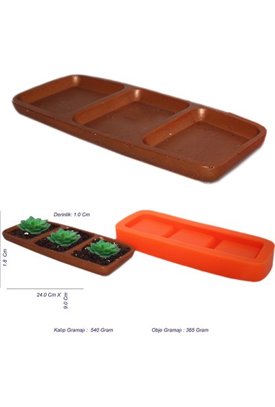 Hobizubi Beton Saksı Silikon Kalıp 182