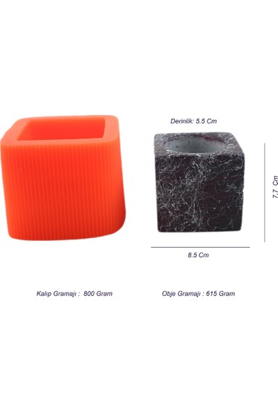 Hobizubi Beton Saksı Silikon Kalıp 187