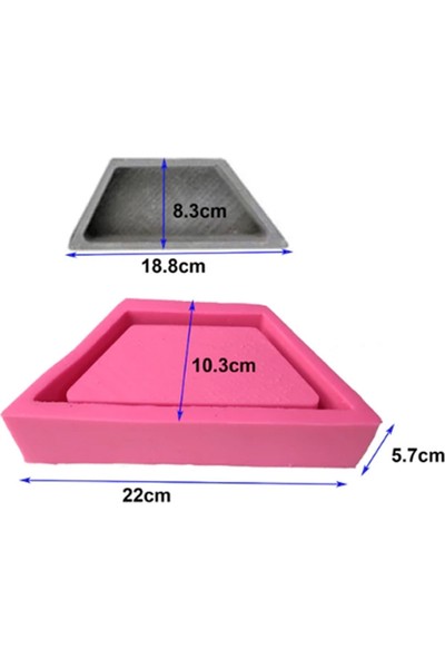 Hobizubi Beton Saksı Kalemlik ve Dekoratif Kalıbı Seti 904