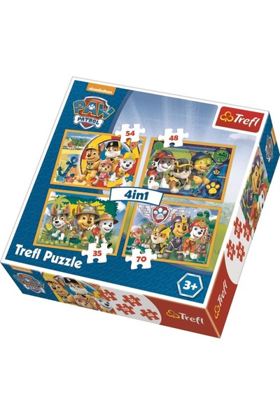 Trefl Paw Patrol 4'lü Kutulu Puzzle/yapboz (35+48+54+70 Parça) Trefl Paw Patrol 4'lü Kutulu Puzzle/yapboz (35+48+54+70 Parça)