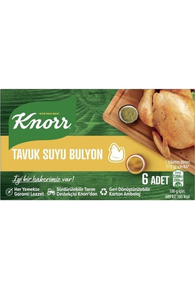 Knorr Tavuk Suyu Bulyon 6'lı 60 G Knorr Tavuk Suyu Bulyon 6'lı 60 G