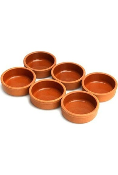 ION 6'lı Sütlaç Kabı Toprak Güveç Kasesi El Yapımı