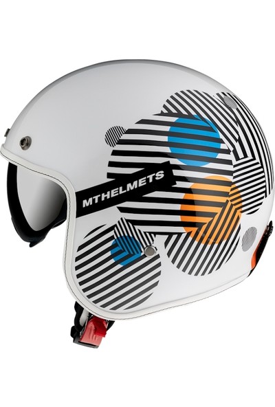 mt Kask Le Mans 2 Sv Zero A4 Gloss White Yarım Kask