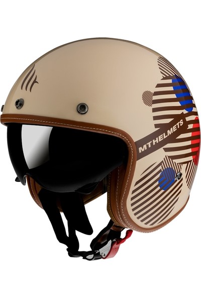 mt Kask Le Mans 2 Sv Zero D5 Gloss Brown Yarım Kask