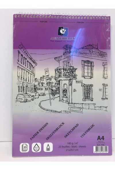 Alex Schoeller A4 Spiralli Eskiz Blok Defteri
