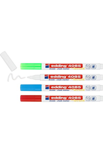 Edding 4085 Kara Tahta ve Cam Için Likit Sıvı Tebeşir Kalemi Seti 4'lü Blister Edding 4085 Kara Tahta ve Cam Için Likit Sıvı Tebeşir Kalemi Seti 4'lü Blister