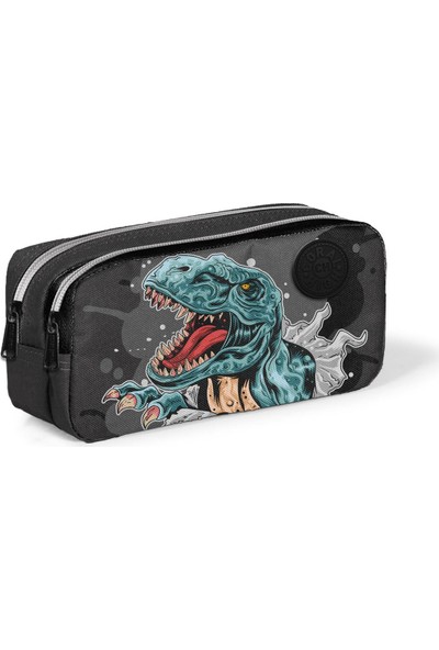 Coral High Kids Gri Dinazorlu Iki Bölmeli Kalem Çantası 22299