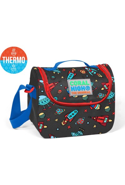 Coral High Kids Gri Uzay Desenli Thermo Beslenme Çantası 22859