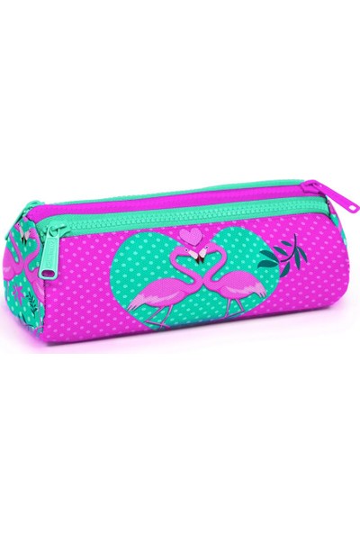 Coral High Kids Su Yeşili Pembe Flamingo Desenli Üç Bölmeli Kalem Çantası 22302 Coral High Kids Su Yeşili Pembe Flamingo Desenli Üç Bölmeli Kalem Çantası 22302
