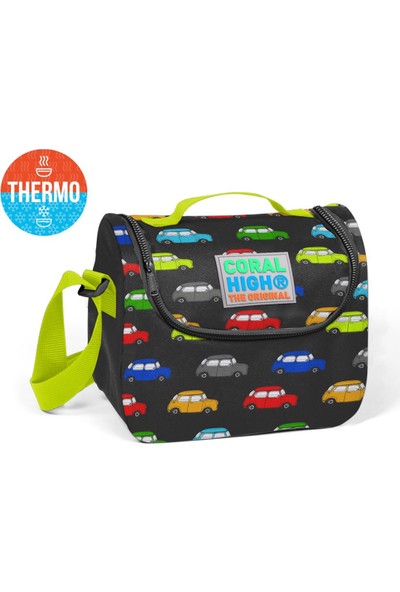 Coral High Kids Gri Araba Desenli Thermo Beslenme Çantası 22871