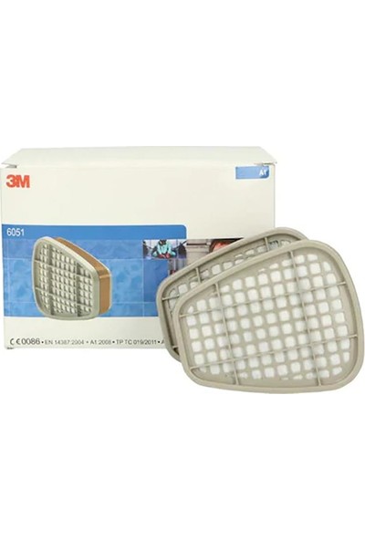 3M 3m 6051 A1 Organik Gaz Buhar Maske Filtresi 1 Çift