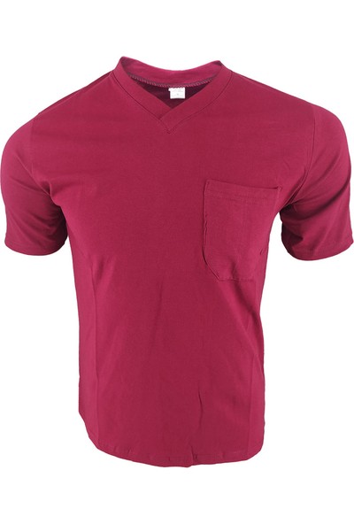 Çamdalı Iş Elbiseleri V Yaka Bordo Kısa Kollu Süprem Iş Tişörtü - V Yaka T-Shirt Çamdalı Iş Elbiseleri V Yaka Bordo Kısa Kollu Süprem Iş Tişörtü - V Yaka T-Shirt
