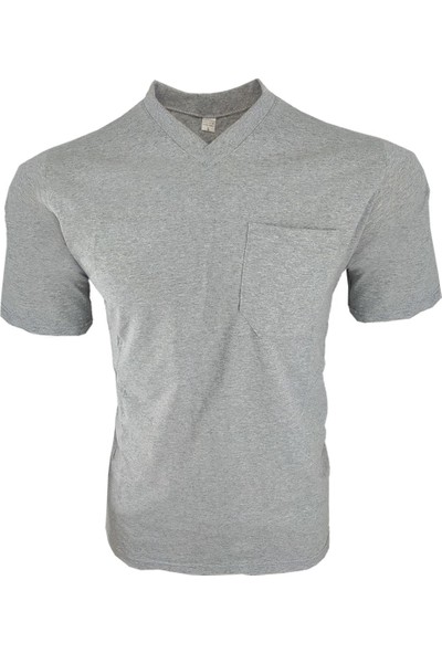 Çamdalı Iş Elbiseleri V Yaka Gri Kısa Kollu Süprem Iş Tişörtü - V Yaka T-Shirt Çamdalı Iş Elbiseleri V Yaka Gri Kısa Kollu Süprem Iş Tişörtü - V Yaka T-Shirt