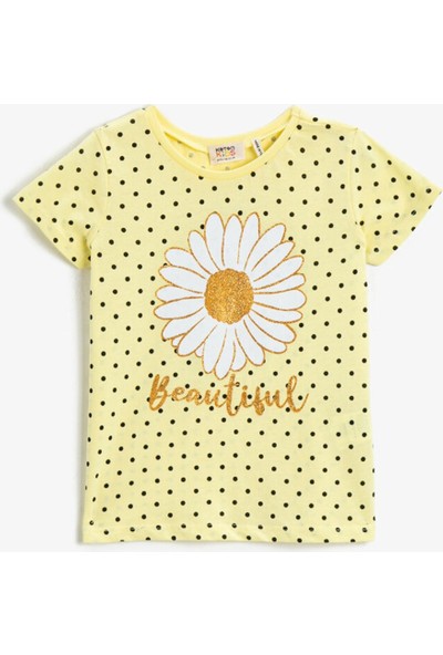 Koton Kids Kız Çocuk T-Shirt Sarı 1Ykg17709Ok