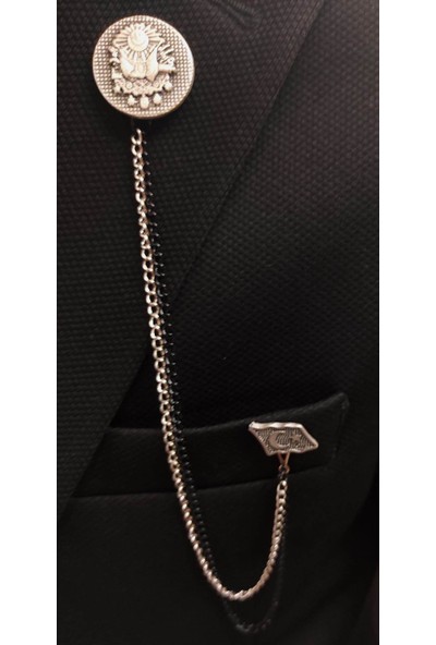 By Yavuz Tuğralı& Ayyıldızlı Ceket Yaka Iğnesi