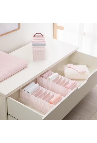 Ocean Home 3'lü 10 Bölmeli Pembe Çizgili Çekmece Içi Düzenleyici Ocean Home 3'lü 10 Bölmeli Pembe Çizgili Çekmece Içi Düzenleyici
