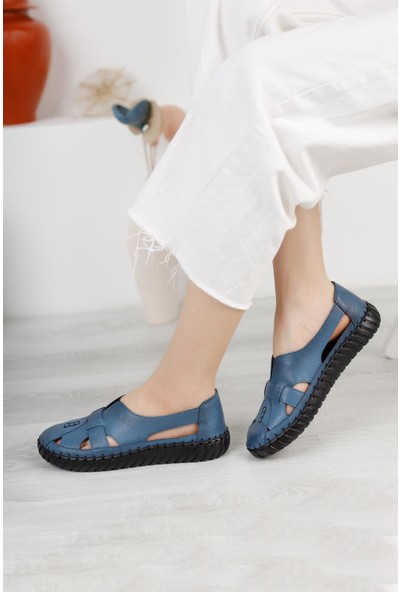 Diego Carlotti Hakiki Deri Kadın Günlük Sandalet