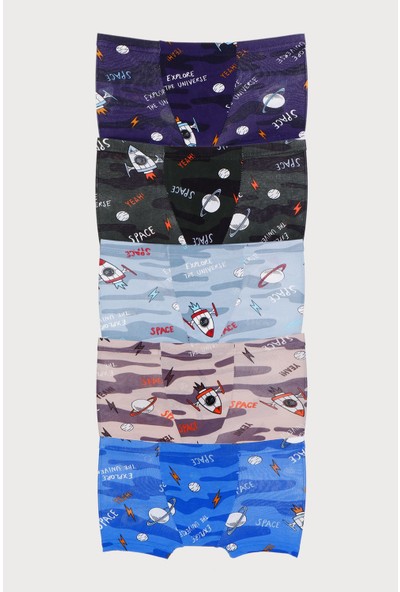 Nicoletta Mıxcolor Erkek Çocuk Boxer 5'li Paket