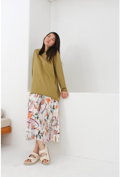 ALLDAY Desenli Piliseli Etek