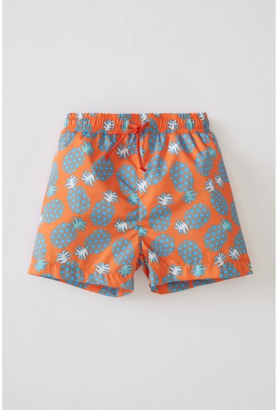 Defacto Erkek Çocuk Ananas Desenli Yüzme Şortu T4104A221SP Defacto Erkek Çocuk Ananas Desenli Yüzme Şortu T4104A221SP