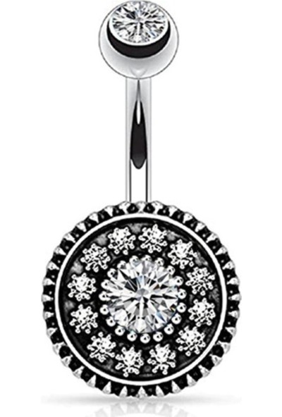VipBT Vintage Çiçek Zirkon Taşlı Cerrahi Çelik Göbek Piercing VipBT Vintage Çiçek Zirkon Taşlı Cerrahi Çelik Göbek Piercing