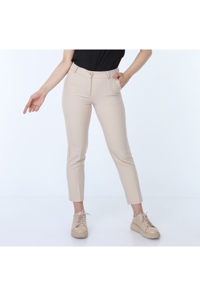 Nacar Çarşı Kadın Dar Paça Kumaş Pantolon