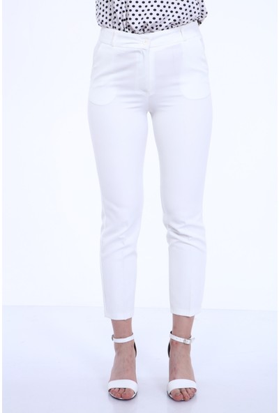 Nacar Çarşı Kadın Dar Paça Kumaş Pantolon