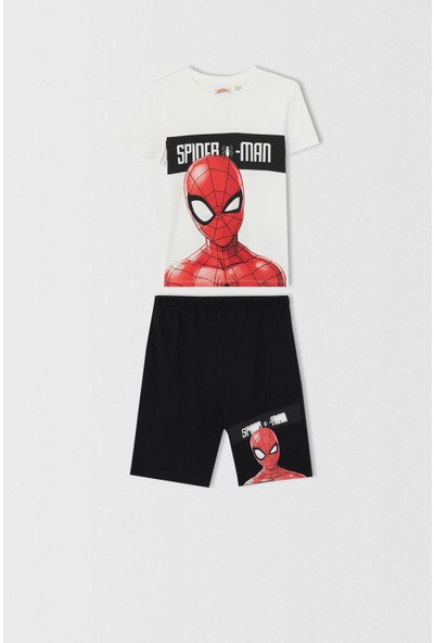 Defacto Erkek Çocuk Spider Man Lisanslı Kısa Kollu Pijama Takımı T6033A621SM