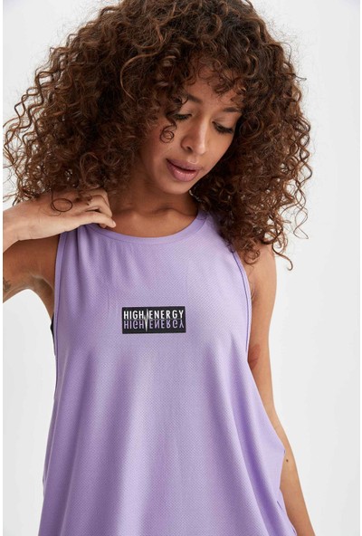 DeFacto Halter Yaka Slogan Baskı Detaylı Spor Atlet U3797AZ21SM