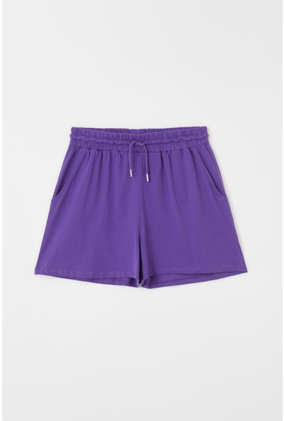 DeFacto Regular Fit Slogan Baskılı Pamuklu Bermuda U9919AZ21SM