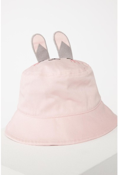 DeFacto Kız Çocuk Kedi Desenli Balıkçı Şapkası U1429A621SM