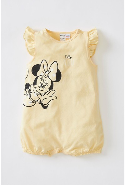 Defacto Kız Bebek Minnie Mouse Lisanslı Kolsuz Kısa Pamuklu Tulum U8130A221SM Defacto Kız Bebek Minnie Mouse Lisanslı Kolsuz Kısa Pamuklu Tulum U8130A221SM