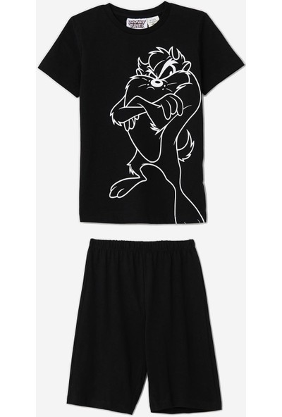 Defacto Erkek Çocuk Tazmanya Canavarı Lisanslı Kısa Kollu Pijama Takımı U6928A621SM Defacto Erkek Çocuk Tazmanya Canavarı Lisanslı Kısa Kollu Pijama Takımı U6928A621SM