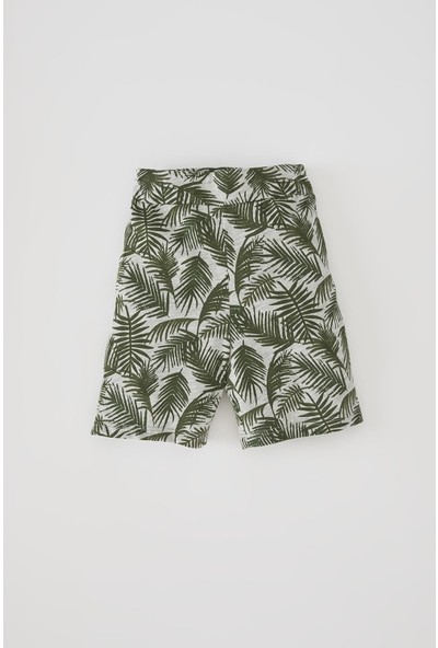 Defacto Erkek Bebek Palmiye Desenli Esnek Belli Şort T9918A221SM