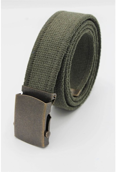 Elrozo Unisex Antik Makara Tokalı Kanvas Kemer Elrozo Unisex Antik Makara Tokalı Kanvas Kemer