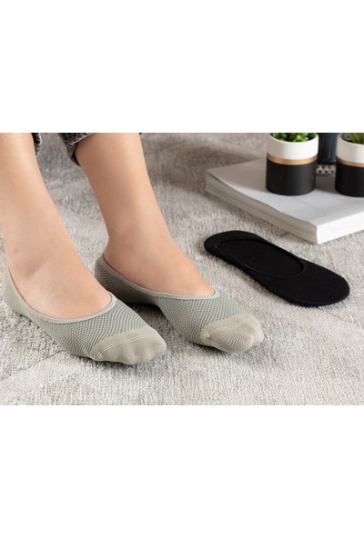 Eldora Polyamid 2'li Kadın Çorap Siyah- Gri