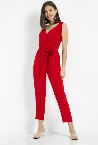 New Laviva Kırmızı Kadın Tulum