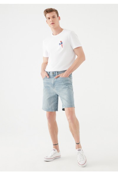 Mavi Erkek Bill Mavi Premium Mavi Gölgeli Jean Şort 0446033967