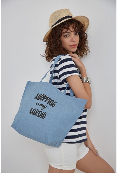 Dry&More Doğa Dostu Mavi Bez Plaj Çantası Dry&More Doğa Dostu Mavi Bez Plaj Çantası