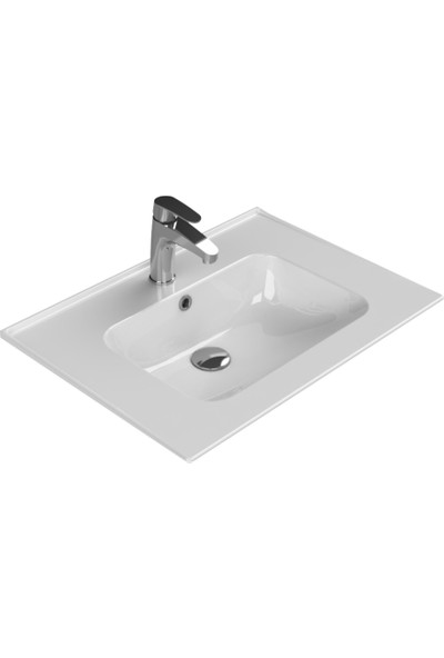 Turkuaz Cerastyle Blue 70CM Etajerli Lavabo