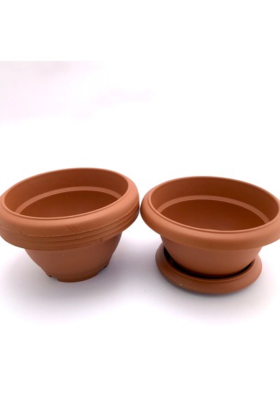 Ünal Kaktüs 18 cm Plastik Saksı Tabaklı 5'li Ünal Kaktüs 18 cm Plastik Saksı Tabaklı 5'li