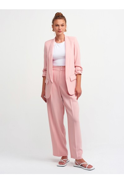 Dilvin 6702 Kol Büzgülü Boyfriend Ceket-Pembe Dilvin 6702 Kol Büzgülü Boyfriend Ceket-Pembe