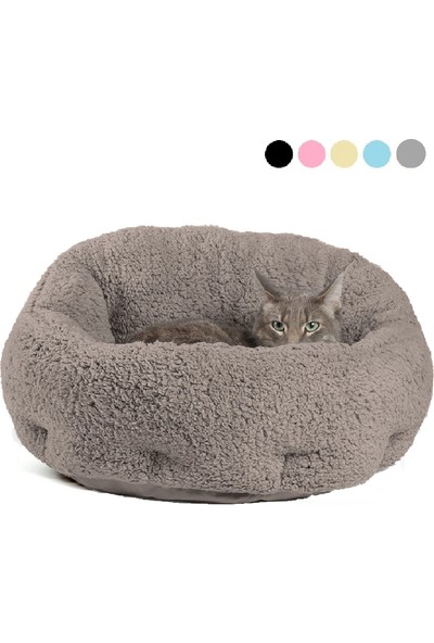 Gökcan Home Gri Yumuşak Dokulu Kedi ve Köpek Yatağı (50X50X32CM) Gökcan Home Gri Yumuşak Dokulu Kedi ve Köpek Yatağı (50X50X32CM)