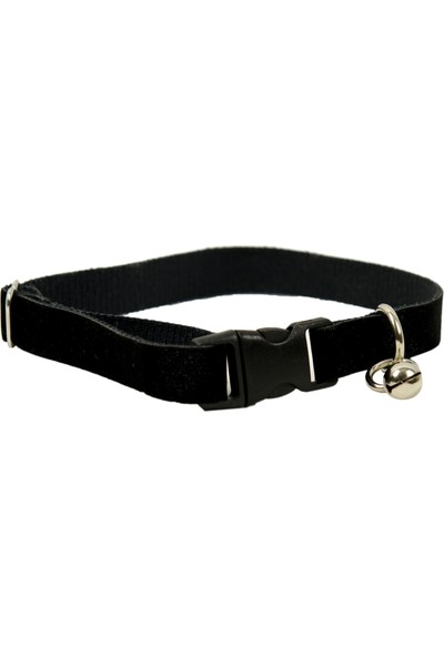 Nimbo Ayarlanabilir Duble Siyah Süet Kedi Tasması