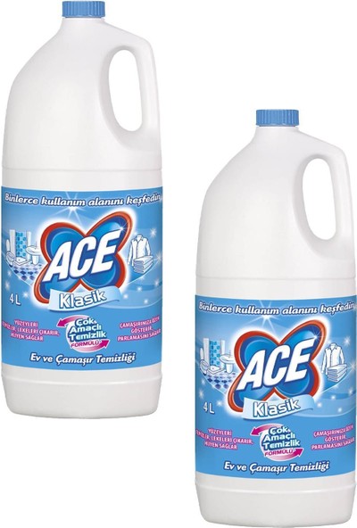 Ace Çamaşır Suyu Normal 4 Lt x 2 Ace Çamaşır Suyu Normal 4 Lt x 2