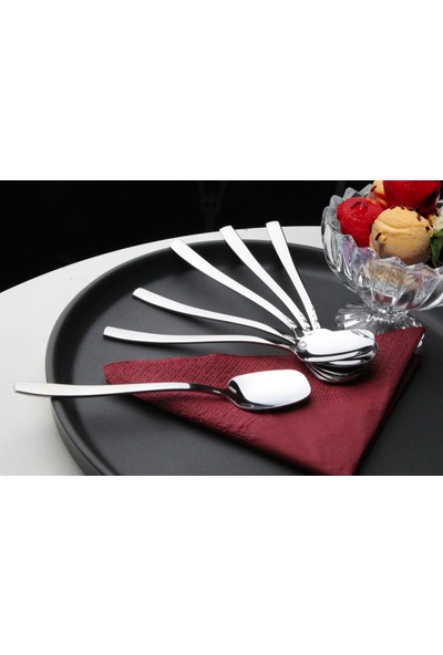 Fertilita Elitsa - Dondurma Kaşığı Gümüş 12 Adet