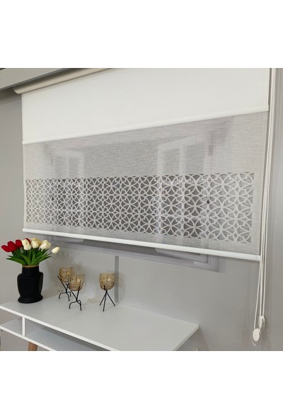Volper Mekanik Volper VP1020 Çift Mekanizmalı Lazer Kesim Tül ve Stor Perde Beyaz 80X200 Volper Mekanik Volper VP1020 Çift Mekanizmalı Lazer Kesim Tül ve Stor Perde Beyaz 80X200
