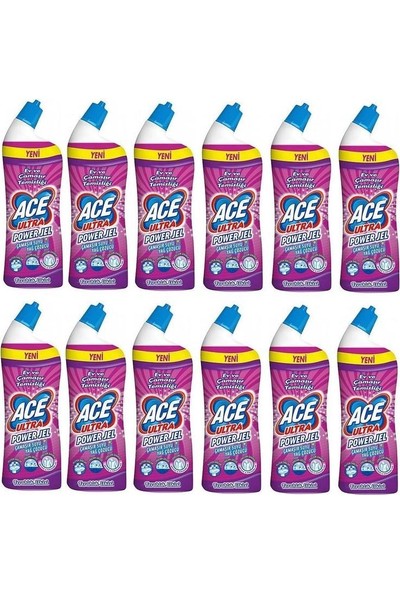 Ace Ultra Power Jel Kıvamlı Çamaşır Suyu Ferahlık Etkisi 810 gr x 12 Ace Ultra Power Jel Kıvamlı Çamaşır Suyu Ferahlık Etkisi 810 gr x 12
