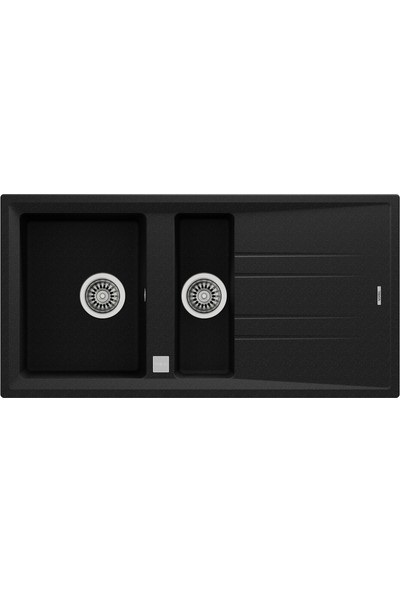 Teka Stone 60 B-Tg Metallic Black Tezgah Üstü Eviye Teka Stone 60 B-Tg Metallic Black Tezgah Üstü Eviye